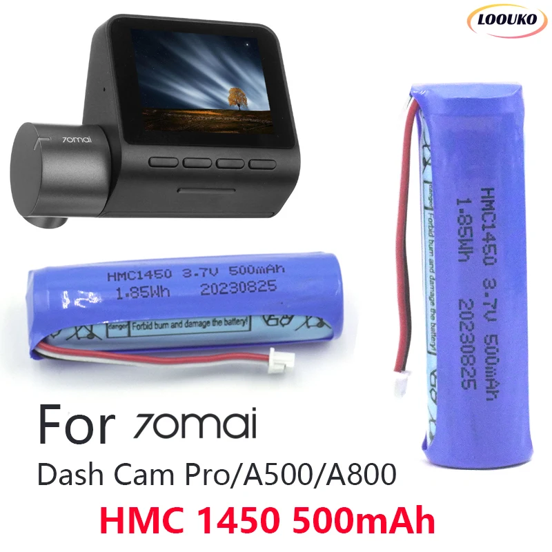 Original-HMC1450-3-7V-500mAh-Li-ion-Battery-For-70mai-Smart-Dash-Cam ...