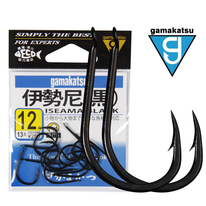 Gamakatsu-Hooks-Imported-ISE-Nigeria-Black-Gold-Herring-Fishing-Barbed ...