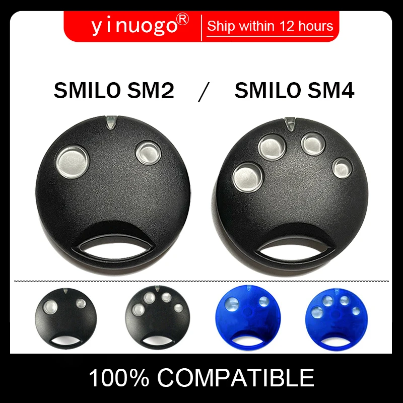 Smilo Sm2 / Sm4 Távvezérlő Garázs Ajtó Parancsához 433.92Mhz Gördülő Kódkapu Nyitó Kézi Adó ...
