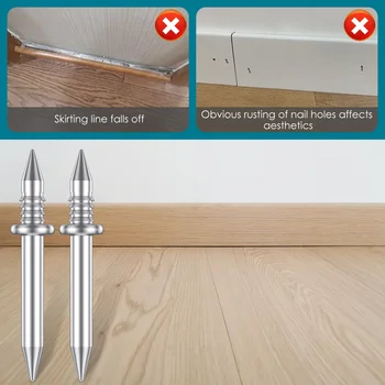 500PCS Steel Nails For Seamless Baseboard Installation Double Tips ...