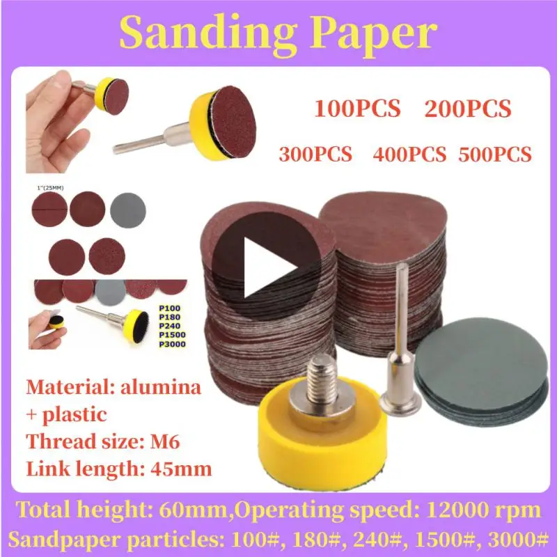 100-500PCS-1inch-25mm-Sanding-Discs-Pad-100-3000-Grit-Abrasive ...