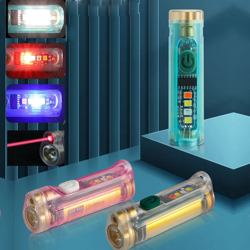 UV-Keychain-Torch-Light-AAA-Flashlight-Mini-Lantern-Long-Laser-LED ...