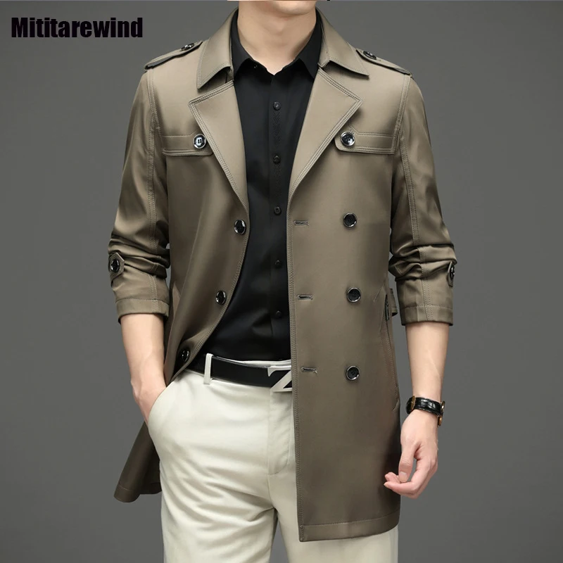 Gabardina-de-estilo-brit-nico-para-hombre-chaqueta-de-negocios-informal ...