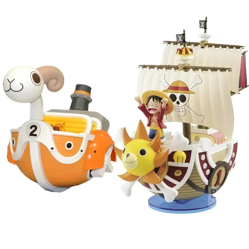 Mini-Barco-Modelo-Montado-One-Piece-Navio-Figura-Brinquedo-Perif-rico ...