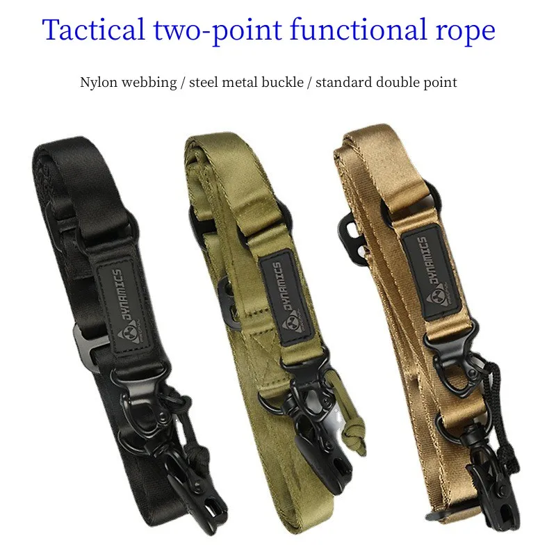 Adjustable-Outdoor-Tactical-Belt-Double-Point-Strap-Rifle-Strap-Airsoft ...