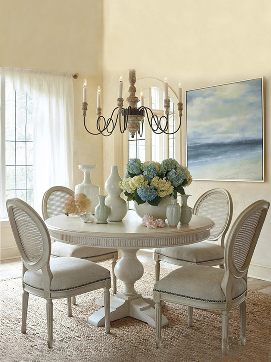 Luxurious Country White Dining Room Tables And Chairs
