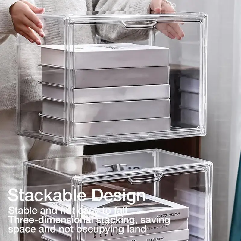 Clear PET Display Box Countertop Case Organizer Stand Dustproof ...