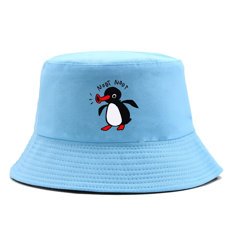 Summer-Penguin-Bucket-Hat-Reversible-Bob-Men-Women-Cotton-Travel-Beach ...