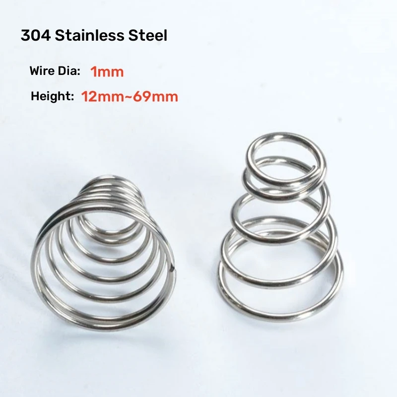 1-2-5pcs-Tower-Springs-Wire-Diameter-1mm-304-Stainless-Steel-Coil ...