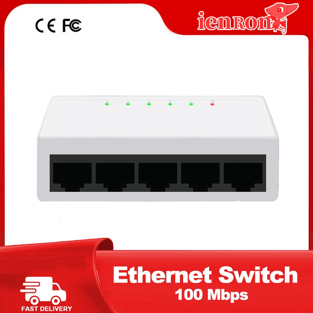 IENRON Ethernet Smart Switch 5/8 port 100Mbps Mini Fast Network Switch ...