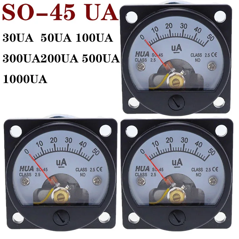 SO-45-uA-Ammeter-Analog-Pointer-Microammeter ...