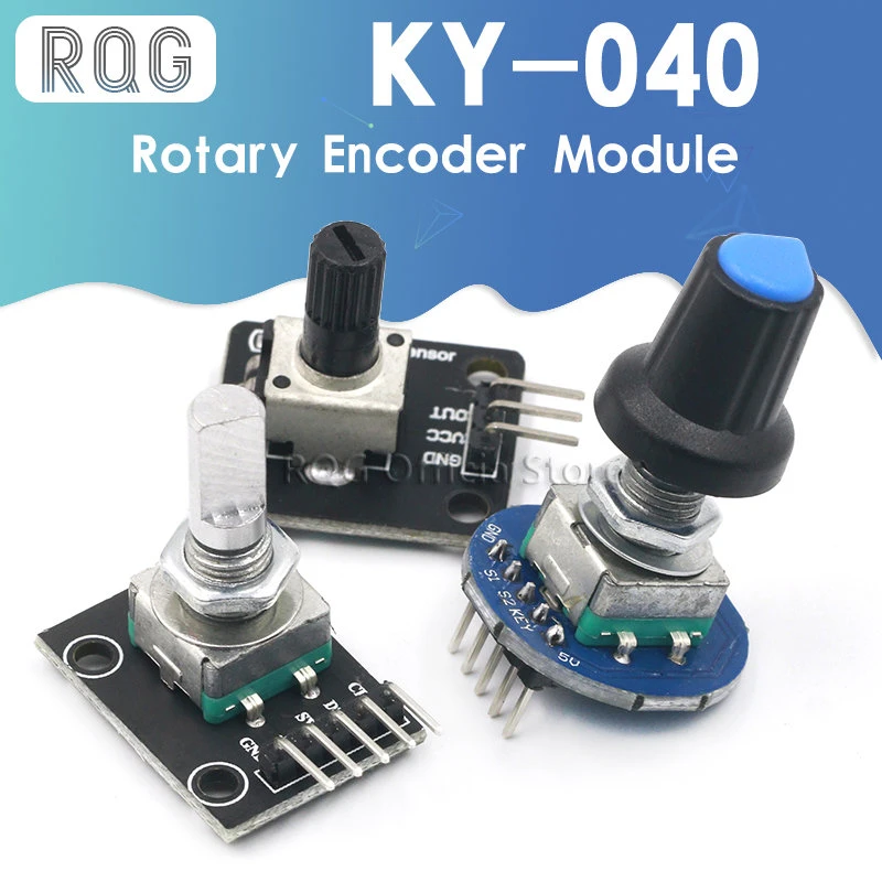 360 Degrees Rotary Encoder Module For Arduino Brick Sensor Switch Development Board Ky-040 With ...