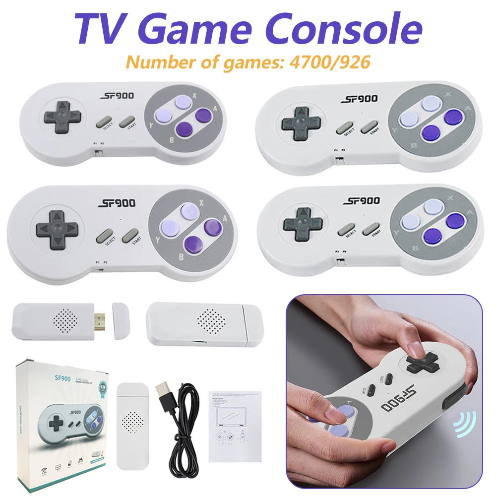 SF900-Retro-Game-Console-com-2-Controladores-de-Jogos-Gamepad-2-4G ...