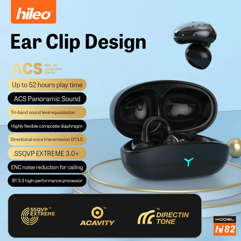 Hileo-Hi-82-V5-3-Clip-on-True-Wireless-Dual-Ear-Bluetooth-Earphones ...