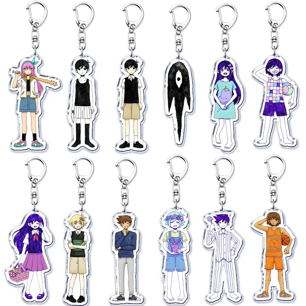 Popular Game Omori Keychain for Bags Pendant Basil Mari Aubery Kel Hero ...