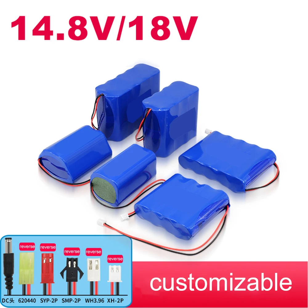 14.8V 18650lithium battery pack 16.8v large capacity 18650 battery ...