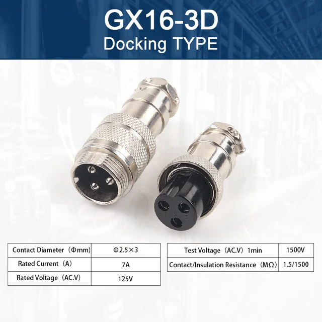 Conector de cable tipo tope GX16, 2/3/4/5/6/7/8/9/10 Pines, enchufe macho y hembra para ...