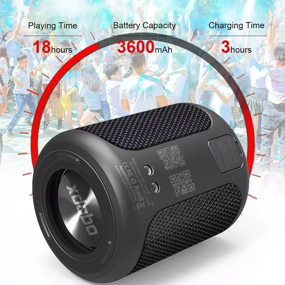 XDOBO-Portable-Wireless-Bluetooth-Speaker-15W-TWS-Stereo-Mini-Column-Outdoor-IPX6-Waterproof ...