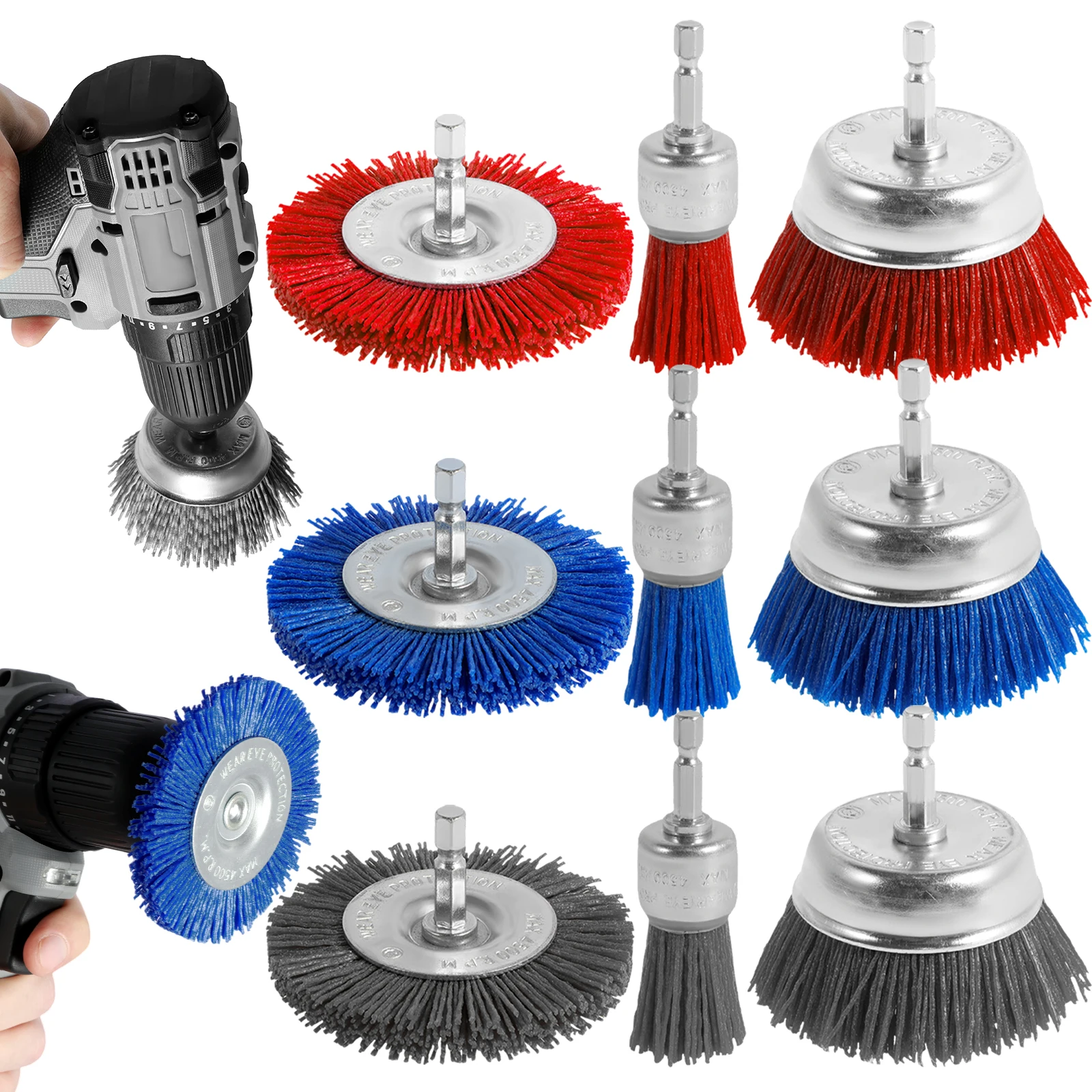 Nylon-Filament-Grinding-Cup-Brush-Flat-Abrasive-Wheel-Brush-Drill-1 ...