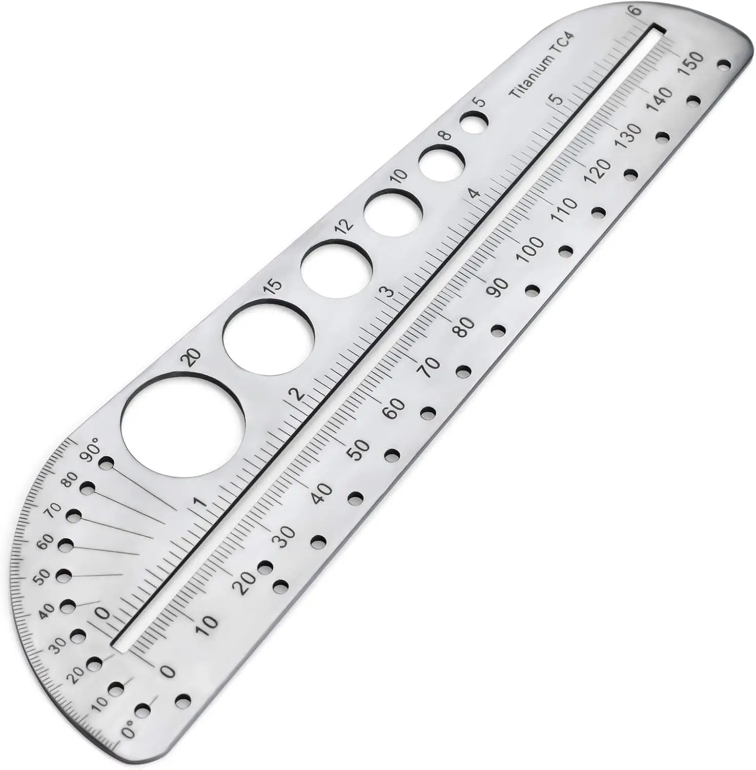TLMULTI-Titanium-Ruler-15cm-CompassTemplate-Compass-Angle-Measuring ...