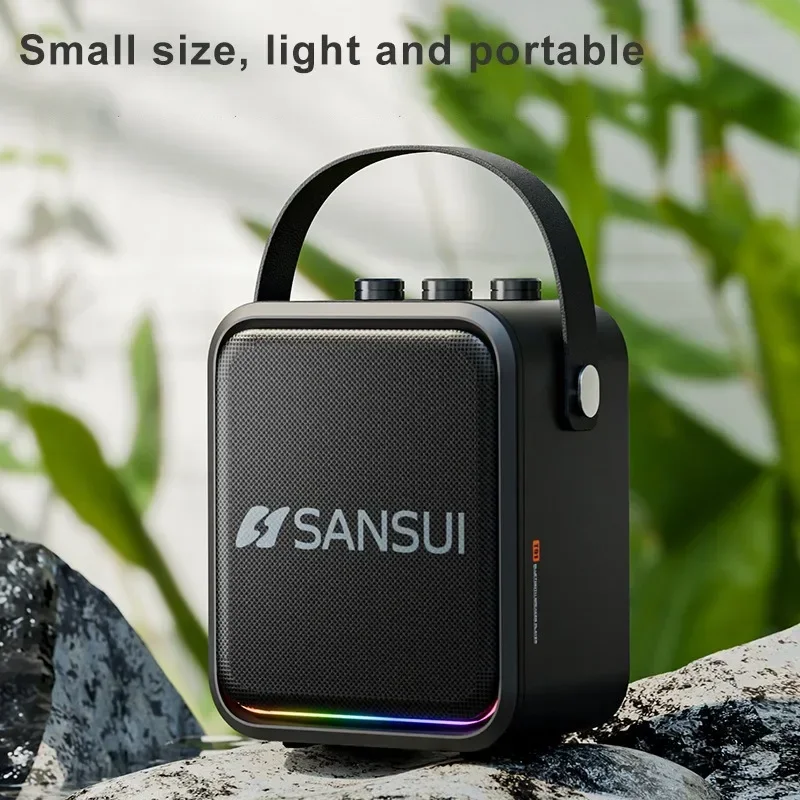 SanSui-T91-60W-High-Power-Wireless-Portable-Microphone-Bluetooth-Speaker-Sound-Family-Party ...