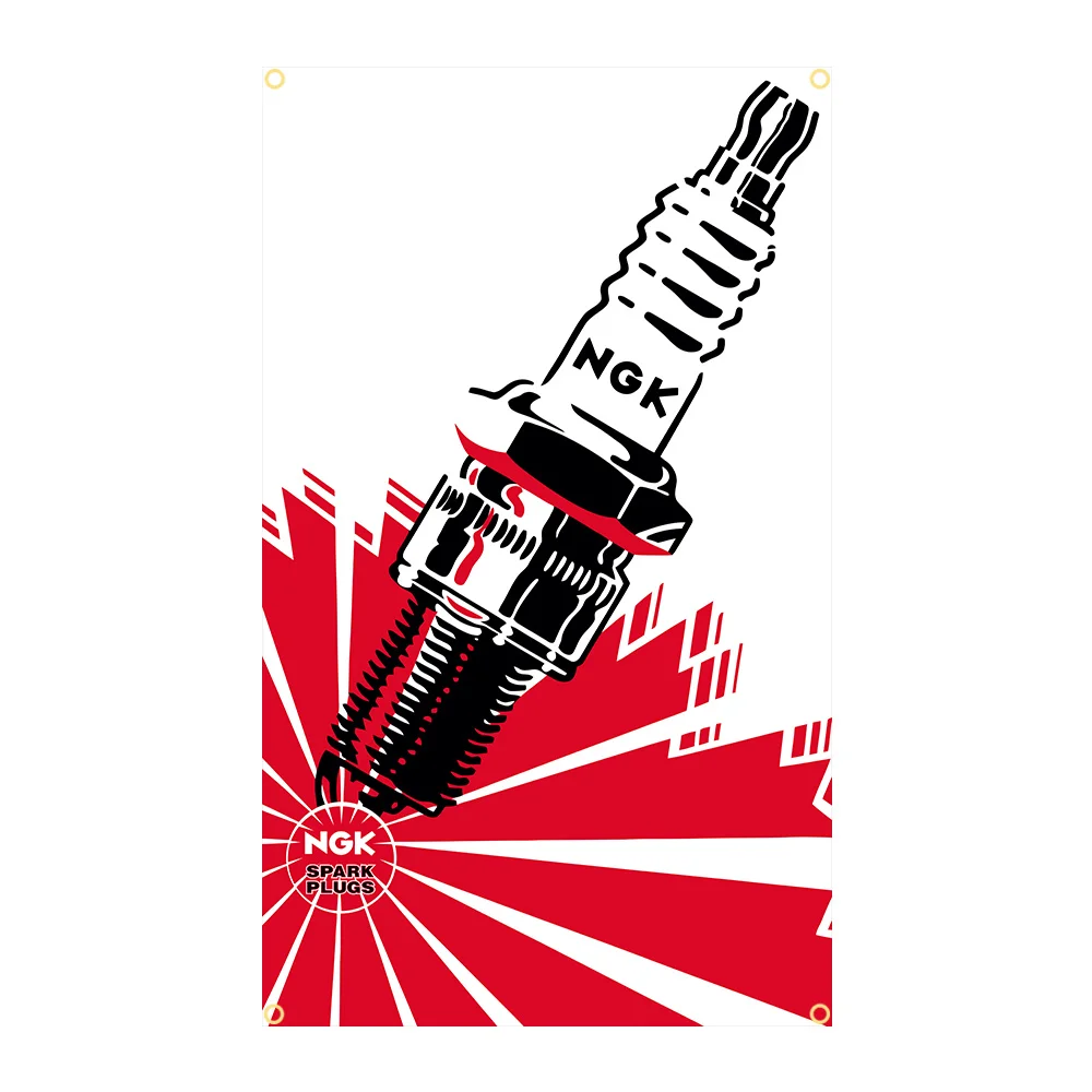90x150cm-NGK-V-Line-Spark-Plugs-Racing-Game-Flag-Polyester-Printed ...