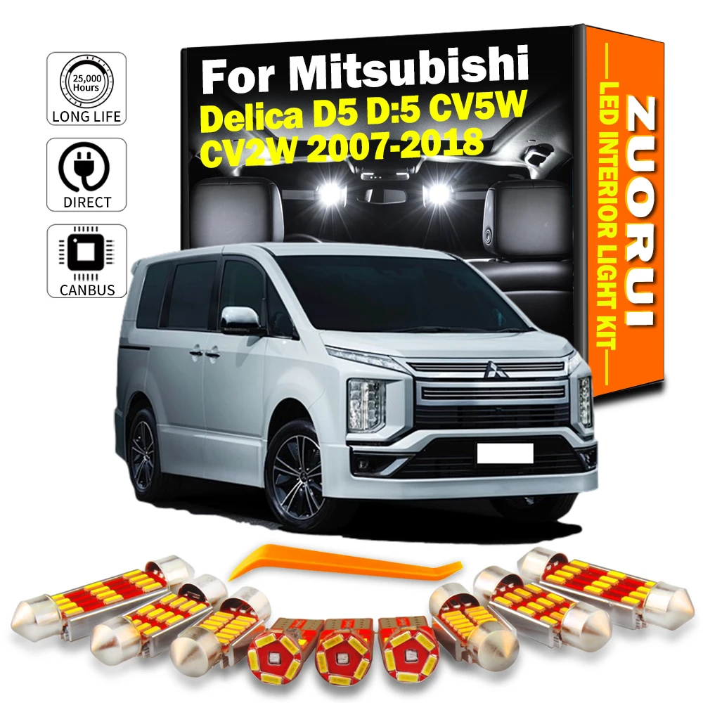 ZUORUI 12Pcs LED Interior Trunk Light Kit For Mitsubishi Delica D5 D:5 ...