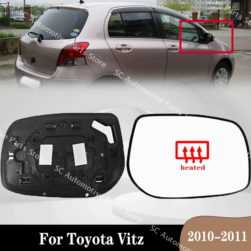 For-Toyota-Vitz-2010-2011-Rearview-Mirror-Glass-With-Heating-Car ...