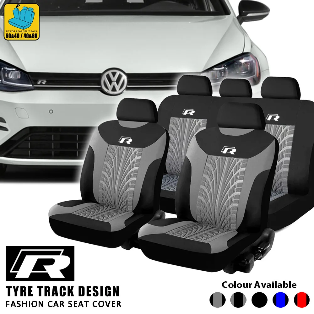 R-line-Embossed-Style-Interior-Accessories-Universal-Car-Seat-Cover-for ...