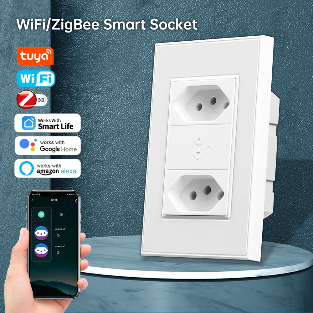 Tuya-Smart-Life-WiFi-Zigbee-Brazil-Outlet-Plug-Brazilian-Multiple ...