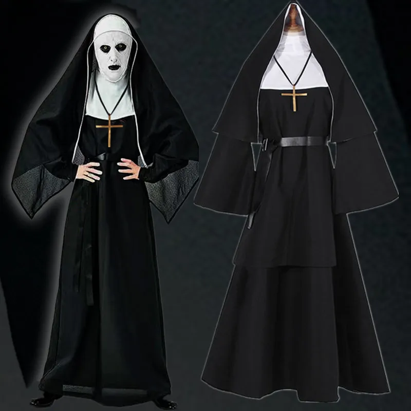 The-Nun-Cosplay-Costume-Horror-Films-Cosplay-Necklace-Cross-Ghost ...