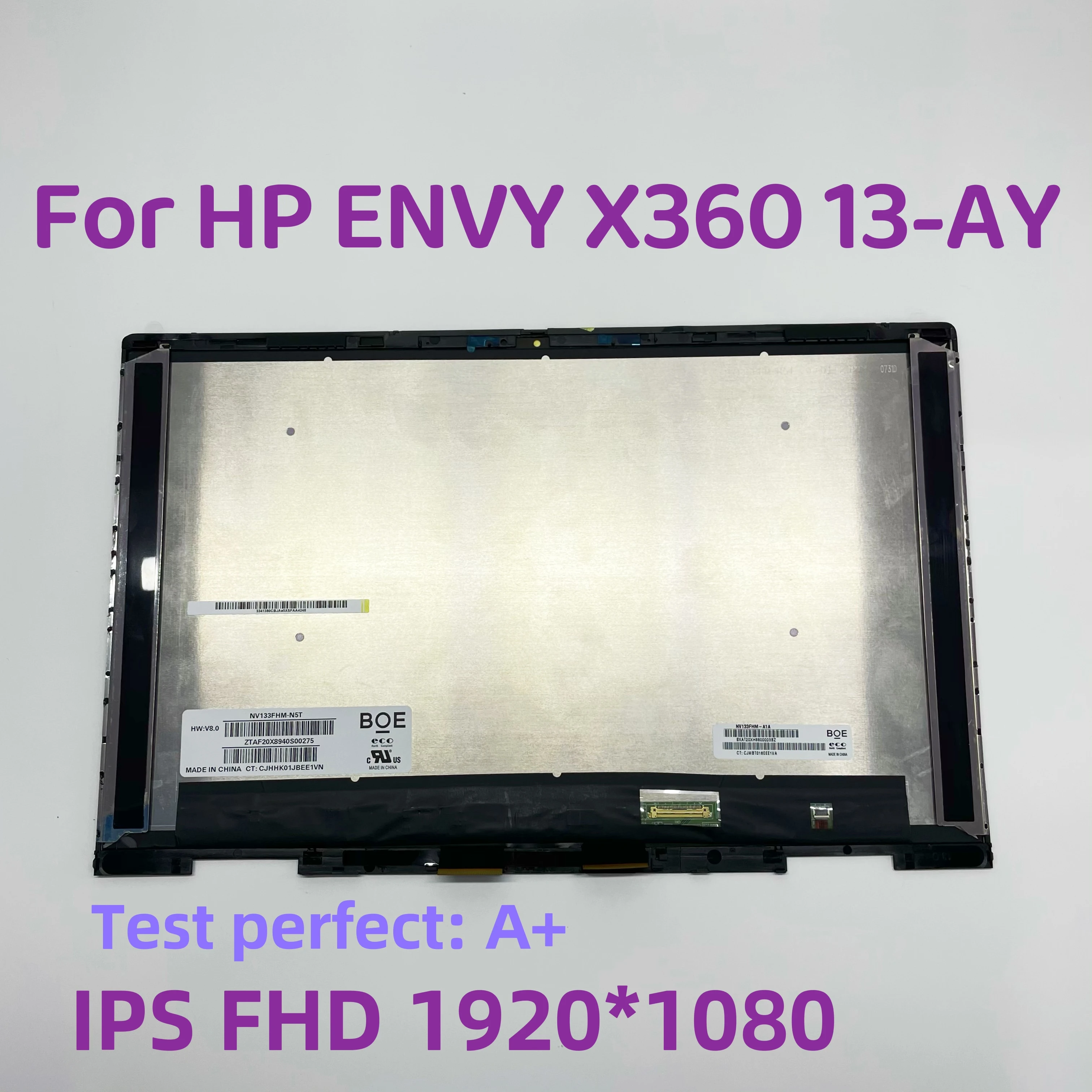 Para hp envy x360 13 ay 13 ay0455ng lcd led tela sensível ao toque 1920x1080 ips 30pin edp ...