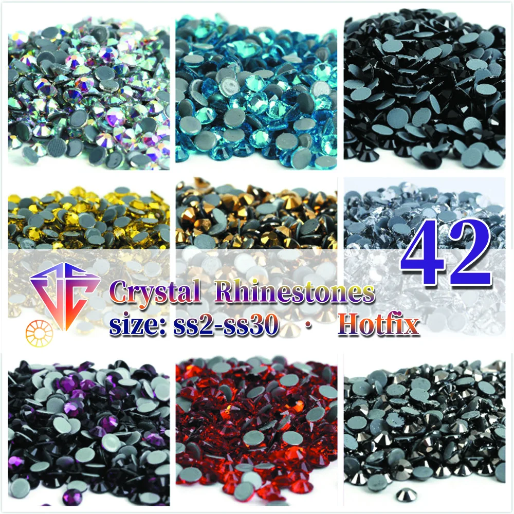Newest-Purple-Siam-Green-Volcano-Ghost-AB-Hot-Fix-Rhinestones-SS3-SS30 ...