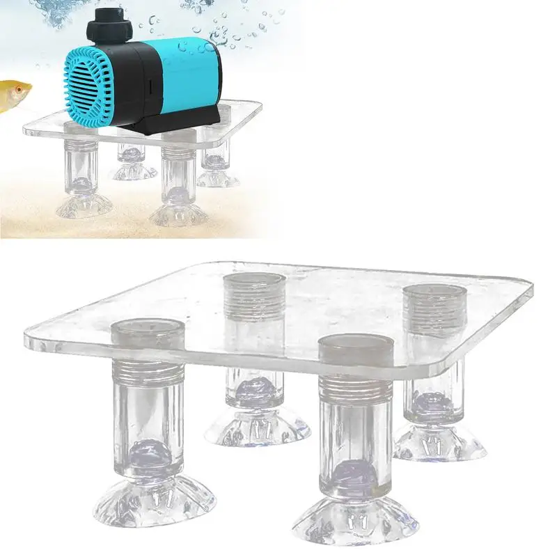 Aquarium Pump Stand Shockproof Water Pump Riser Lightweight Transparent ...