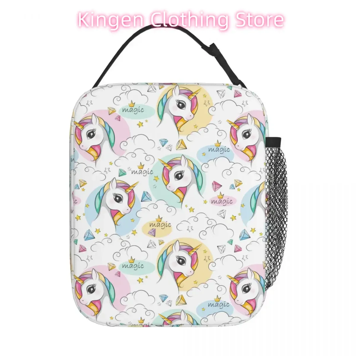 Girls Cute Insulated Lunch Bags Amazing Magic Unicorn Merch Lunch Food ...