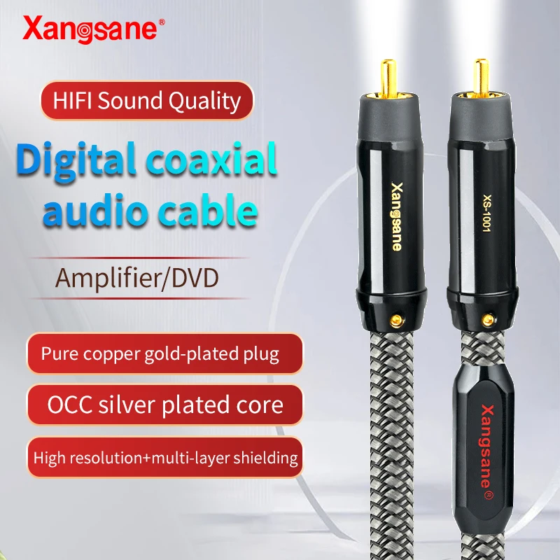 Xangsane-cable-de-audio-coaxial-digital-de-cobre-Chapado-en-plata-hifi ...