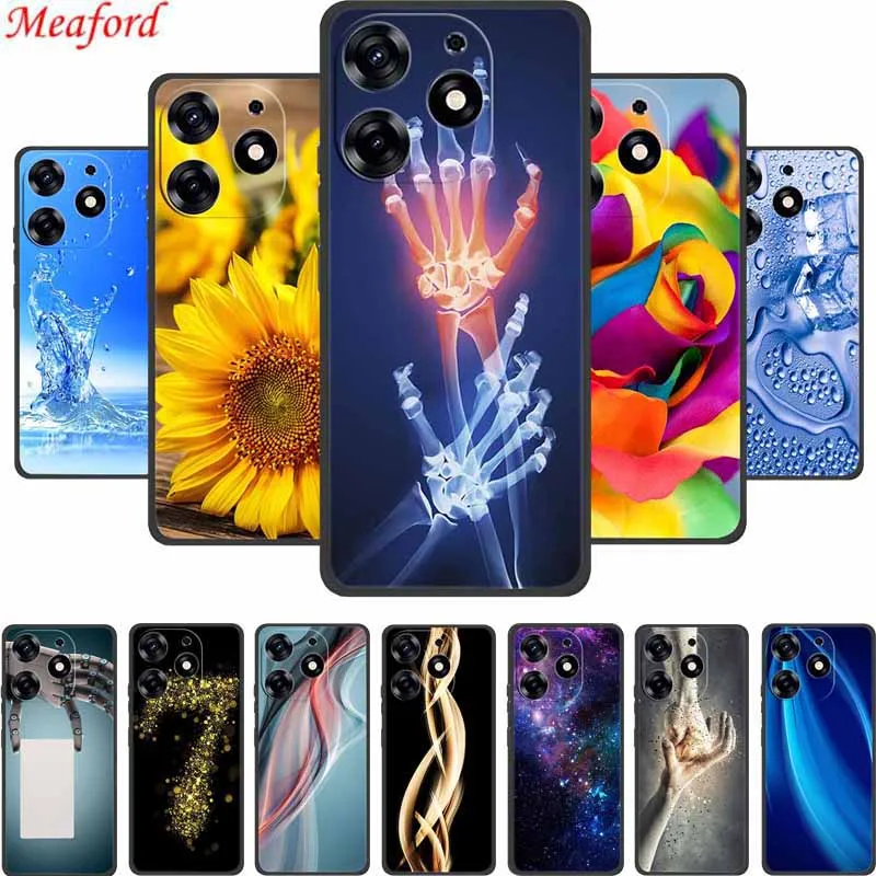 For Tecno Spark 20C Case New Photos Black Silicone Soft Phone Case For ...