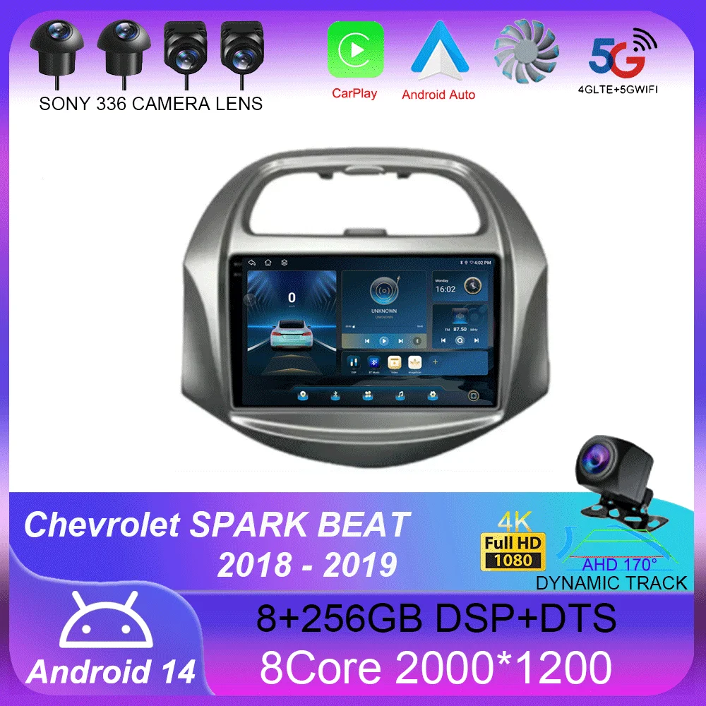 9-Inch-Android-14-For-Chevrolet-SPARK-BEAT-2018-2019-Car-Radio-Video ...