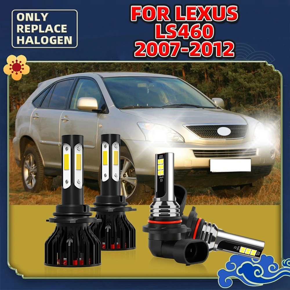 Led-Headlight-Auto-4-Side-360-Bulbs-Fog-Light-Car-Lamps-6000K-12V-Luces ...