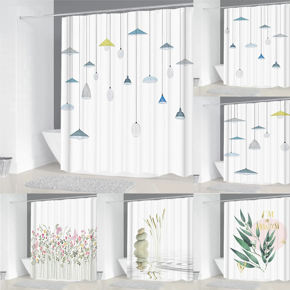 Bathroom-Curtain-Modern-Simple-Pattern-Home-Decor-Waterproof-Polyester ...