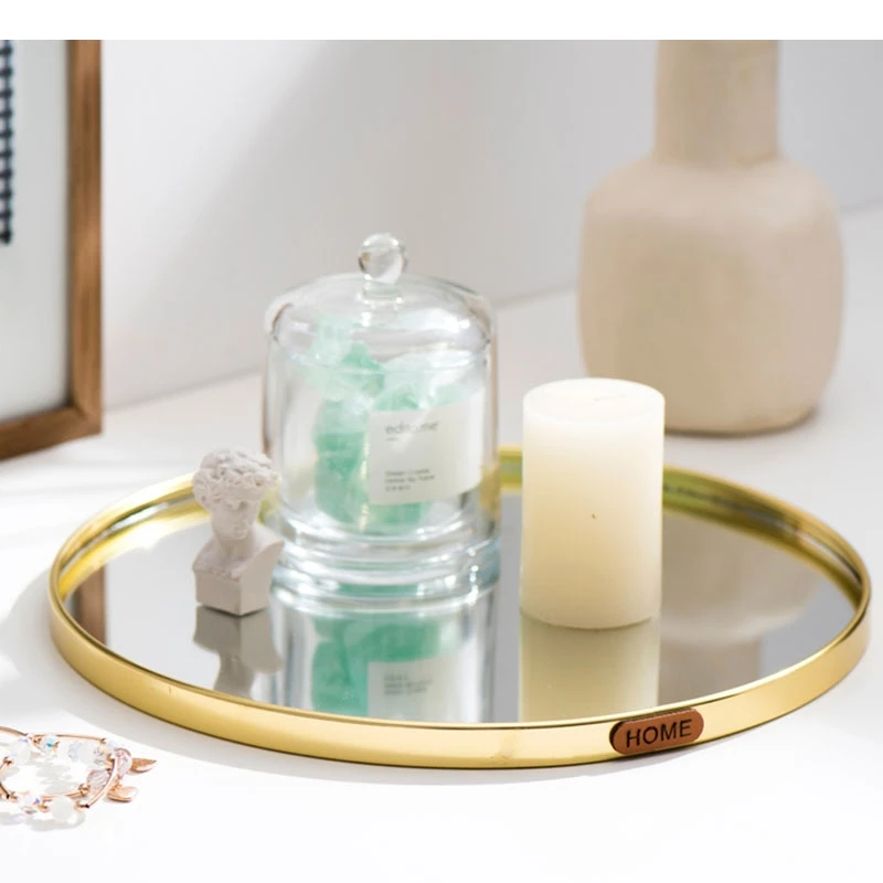 Simplicity Trays Decorative Mirror Glass Storage Tray Dressing Table ...
