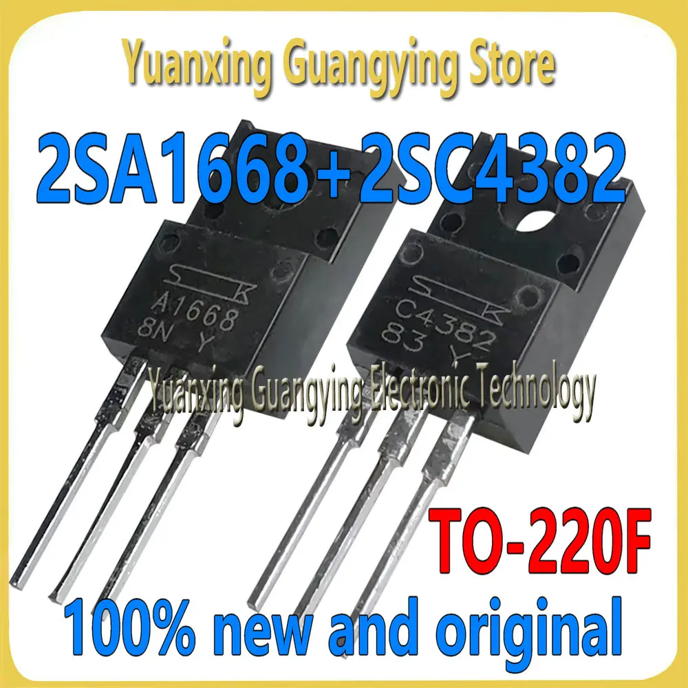(5 pares = 10 piezas) 2SA1668 2SC4382 A1668 C4382 TO20F pares de ...