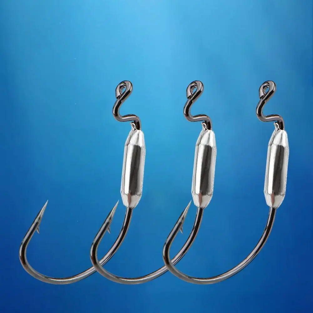 5pcs-Anti-Slip-Weighted-Worm-Hooks-Outdoor-Sports-Hign-Carbon-Steel-Jig ...