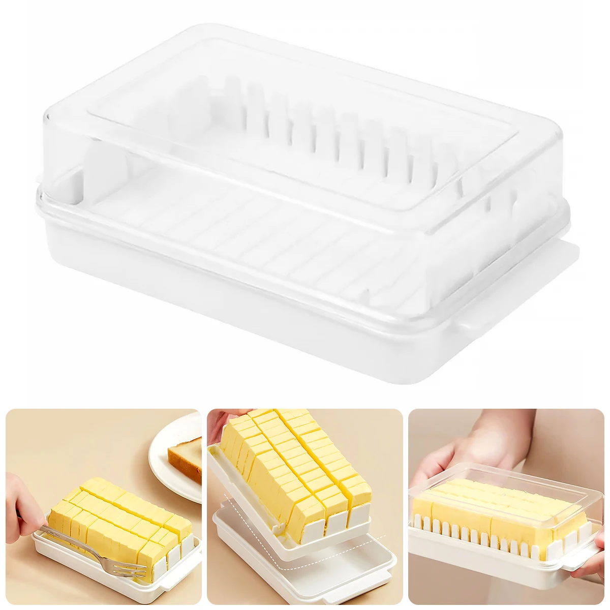 Butter-Dish-Detachable-Butter-Storage-Container-with-Lid-Quantitative ...