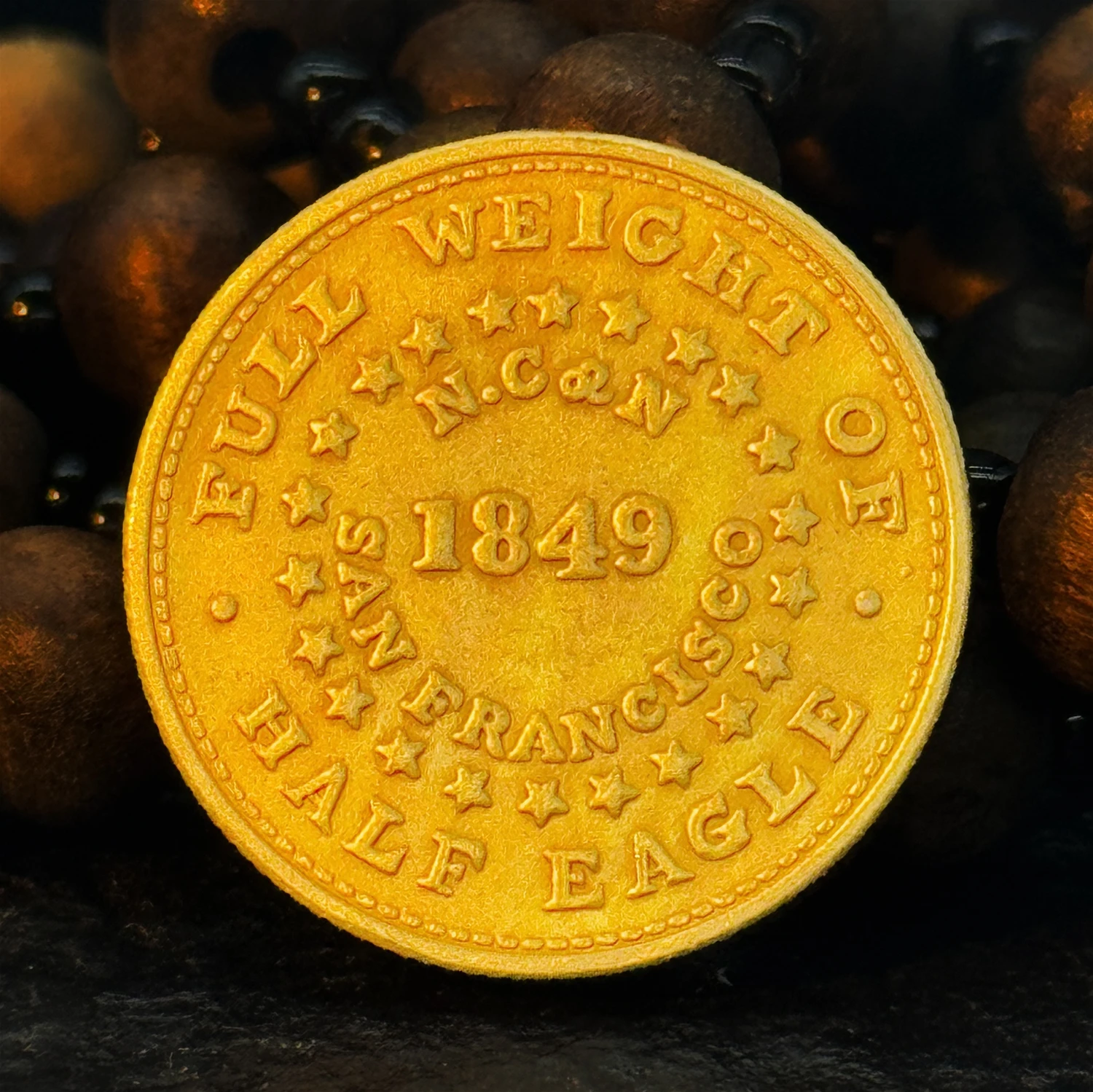 US 1849 California Half Eagle $5 Copy Gold Coin, Replica Home ...