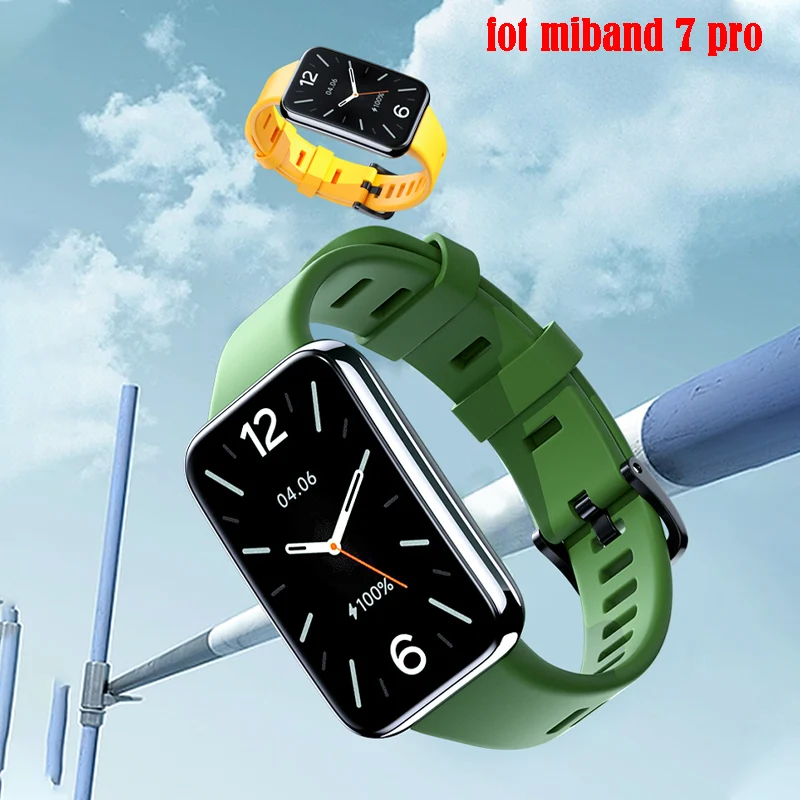 스트랩 Xiaomi Mi 밴드 7 Pro 실리콘 스포츠 팔찌 팔찌 스마트 워치 밴드 Xiaomi mi 밴드 7 Miband 7 ...