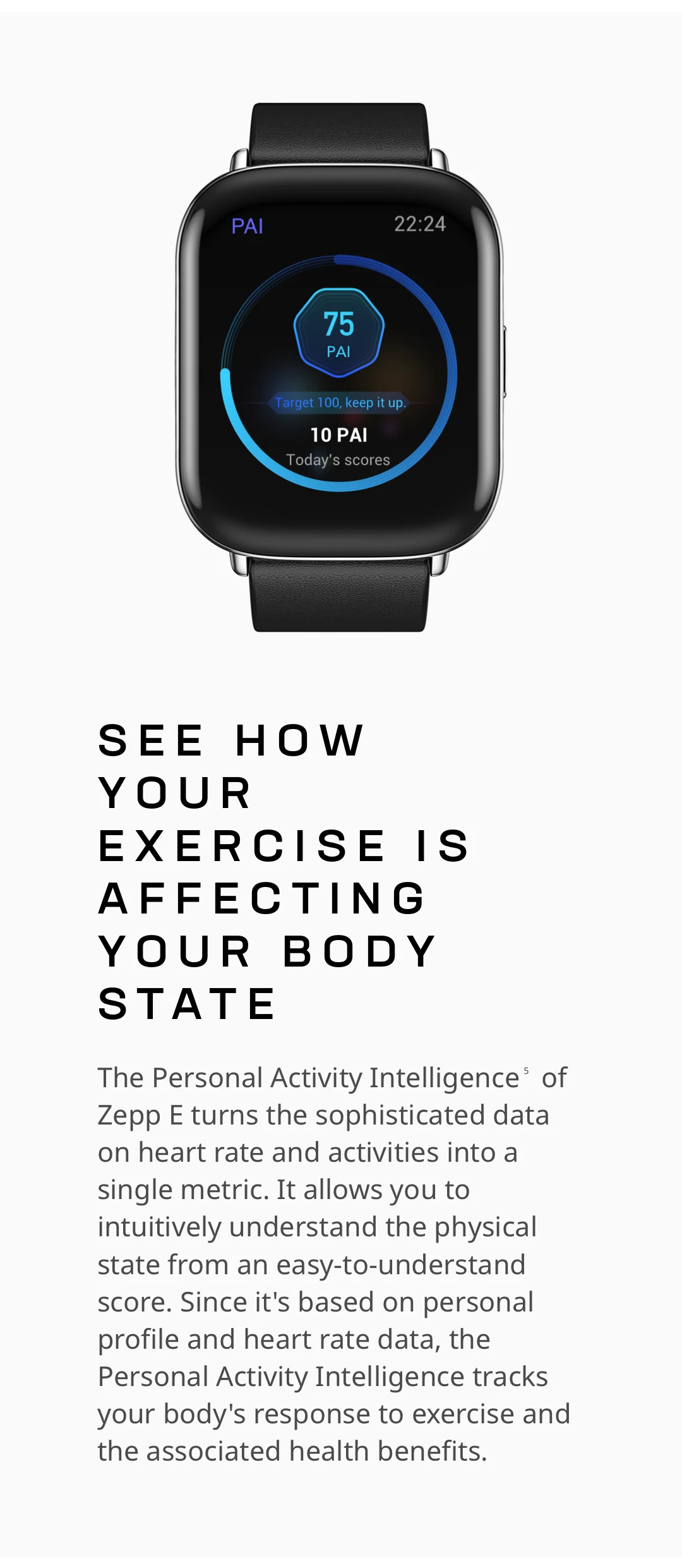 Global Version Zepp E Square Smartwatch Heart Rate Tracking 5atm Water ...