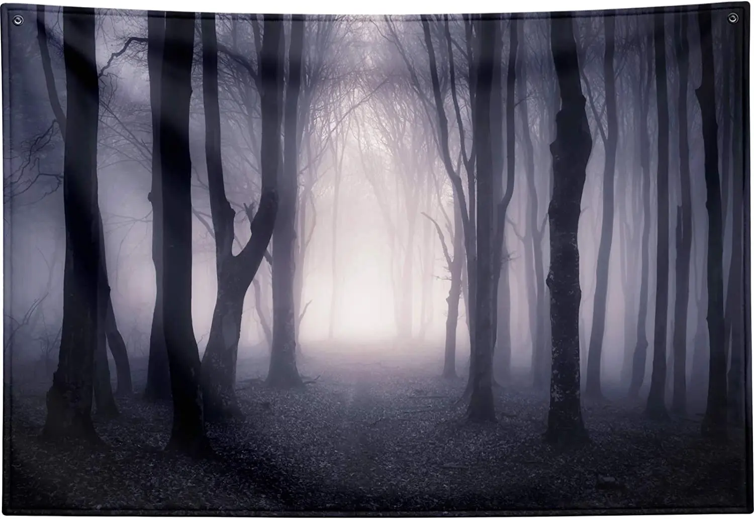 Misty-Forest-Tapestry-Wall-Hanging-Scary-Fantasy-Foggy-Forest-Backdrop ...