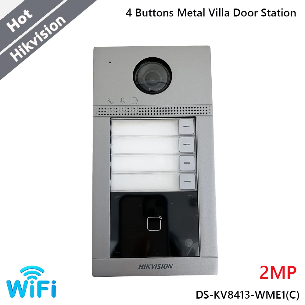 Hikvision-WiFi-Video-Intercom-4-Buttons-Villa-Door-Station-Internal ...