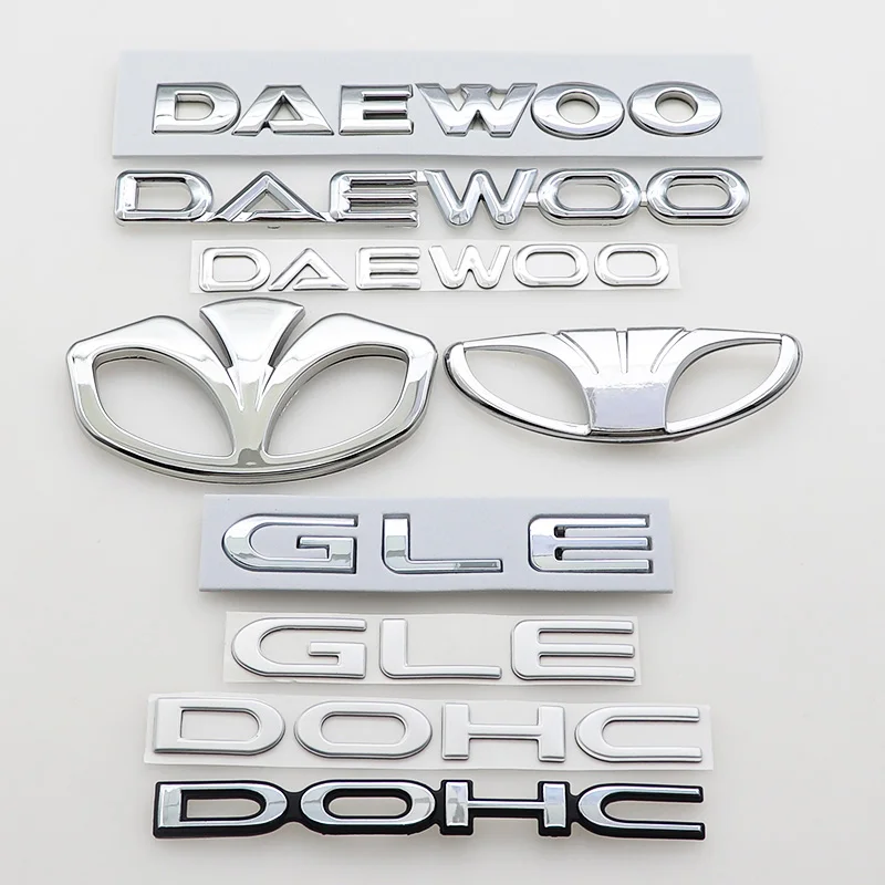 3D Daewoo GLE ABS 자동차 로고 문자 스티커, 후면 범퍼 테일 도어 트렁크 스티커, 자동차 후면 엠블럼 스티커 ...